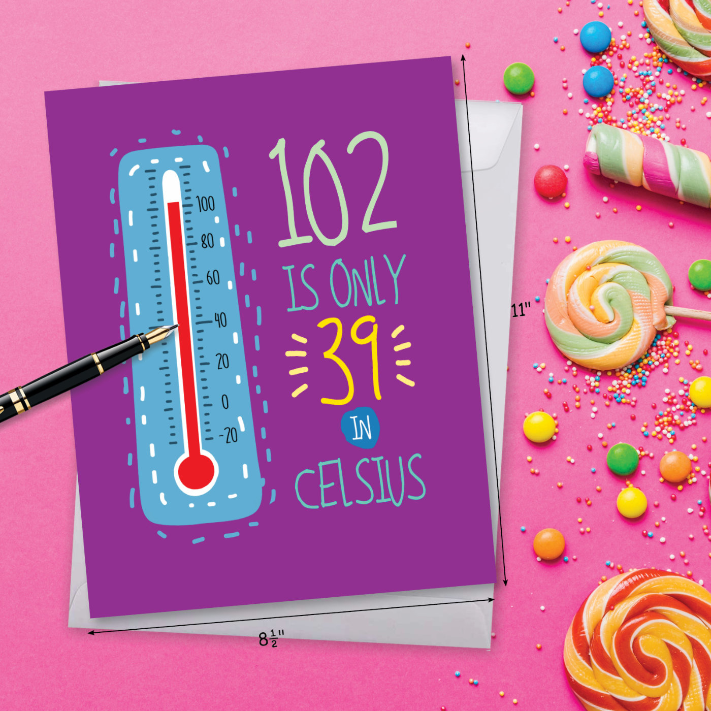 102 In Celsius: Funny Milestone Birthday Giant Card
