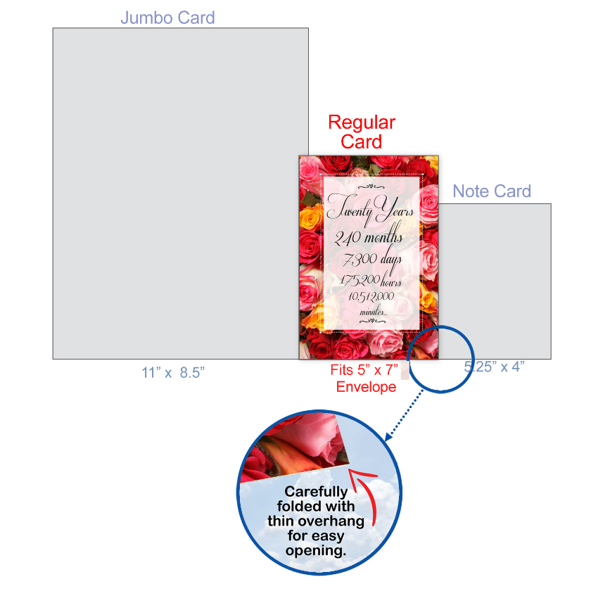 20 Year Time Count: Creative Milestone Anniversary Greeting Card