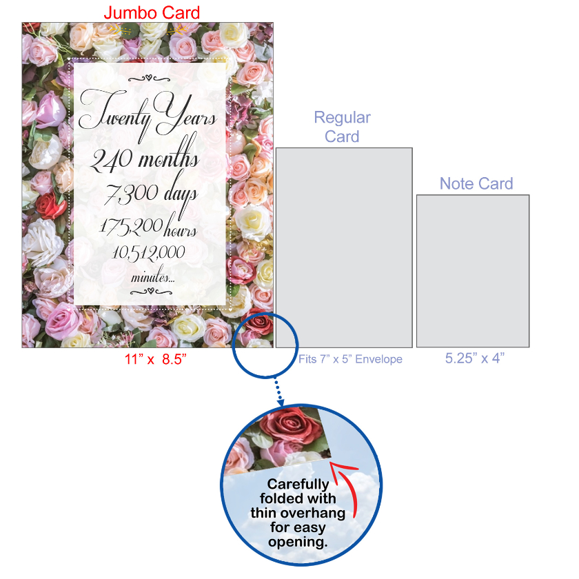 20 Year Time Count: Milestone Anniversary Large Card