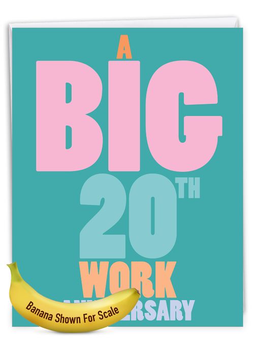 20 Years At Work: Milestone Anniversary Large Card