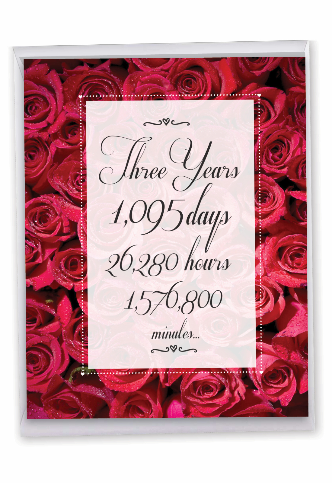 3 Year Time Count: Milestone Anniversary Giant Printed Card
