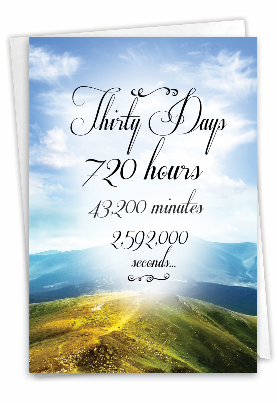 30 Day Time Count: Funny Recovery Greeting Card
