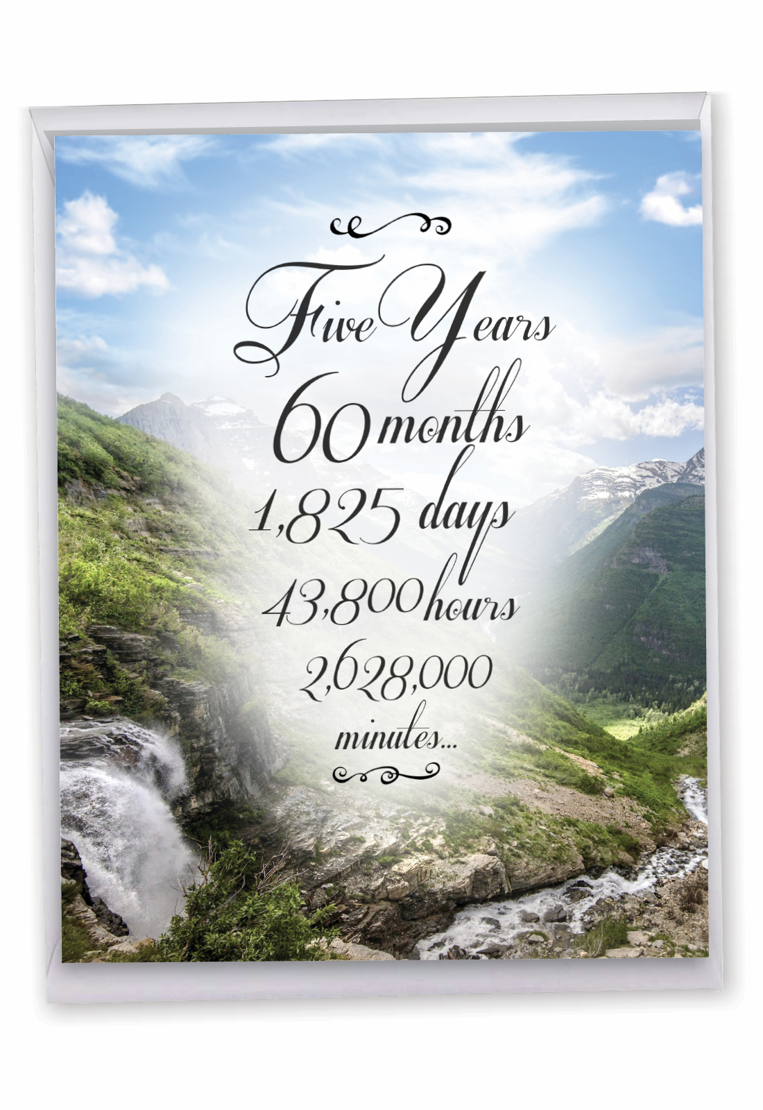 5 Year Time Count: Humor Recovery Over-sized Greeting Card