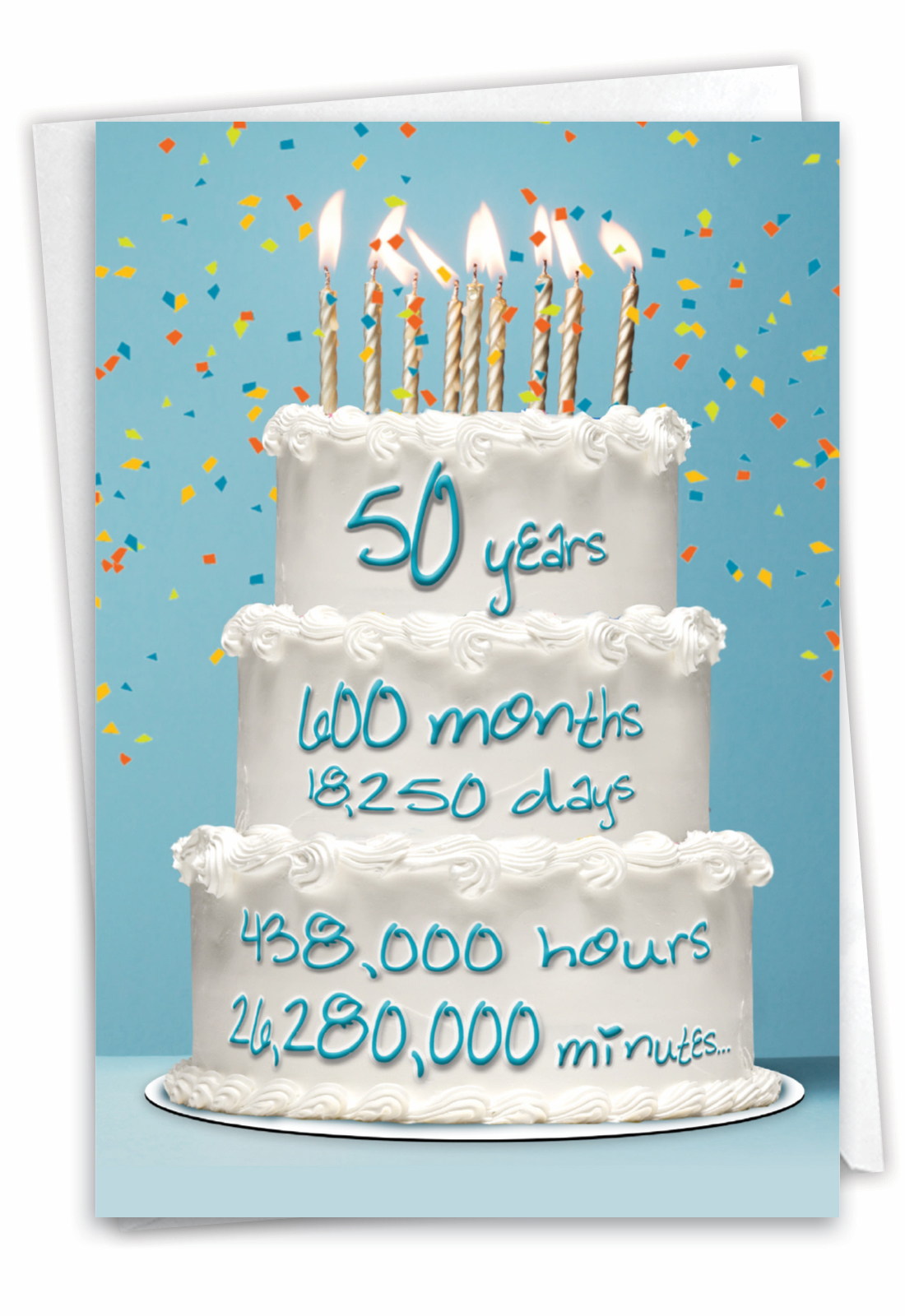 50 Year Time Count: Stylish Milestone Birthday Card