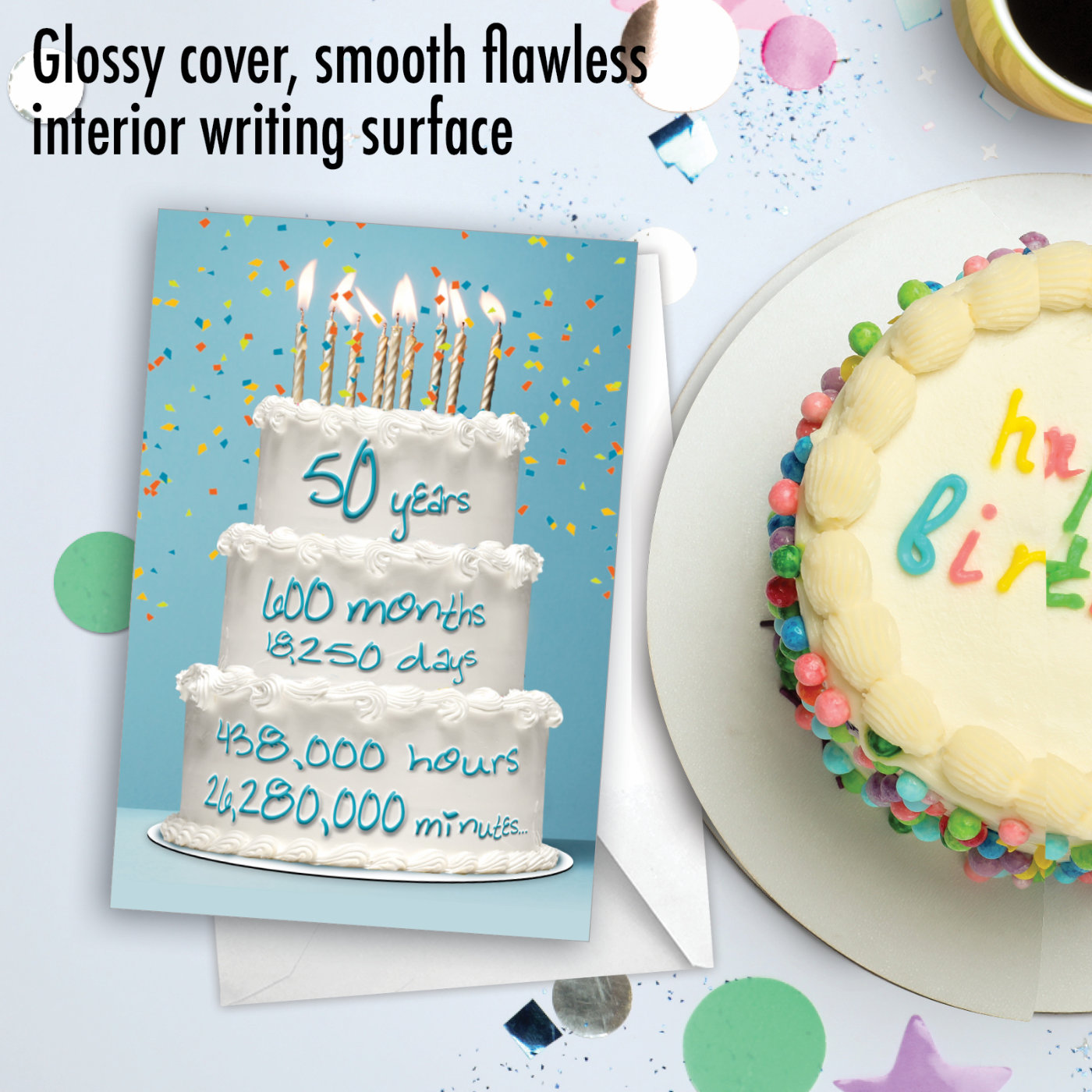 50 Year Time Count: Stylish Milestone Birthday Card