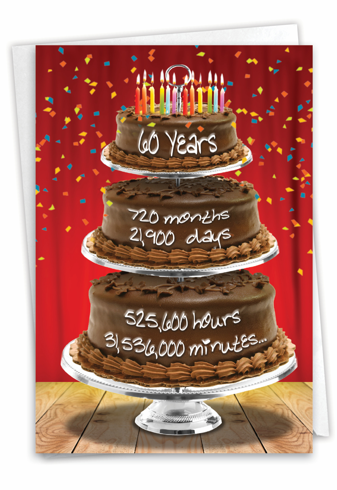 60 Year Time Count: Creative Milestone Birthday Greeting Card