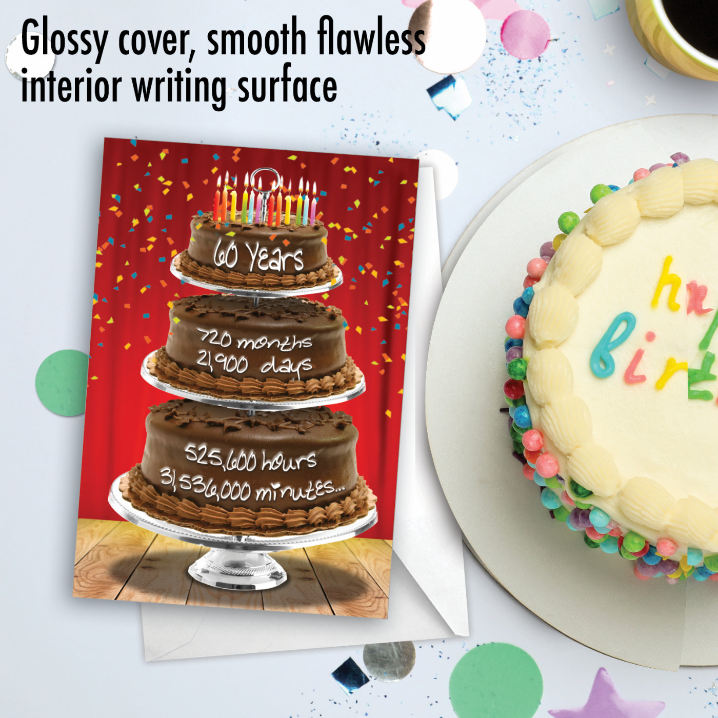 60 Year Time Count: Creative Milestone Birthday Greeting Card