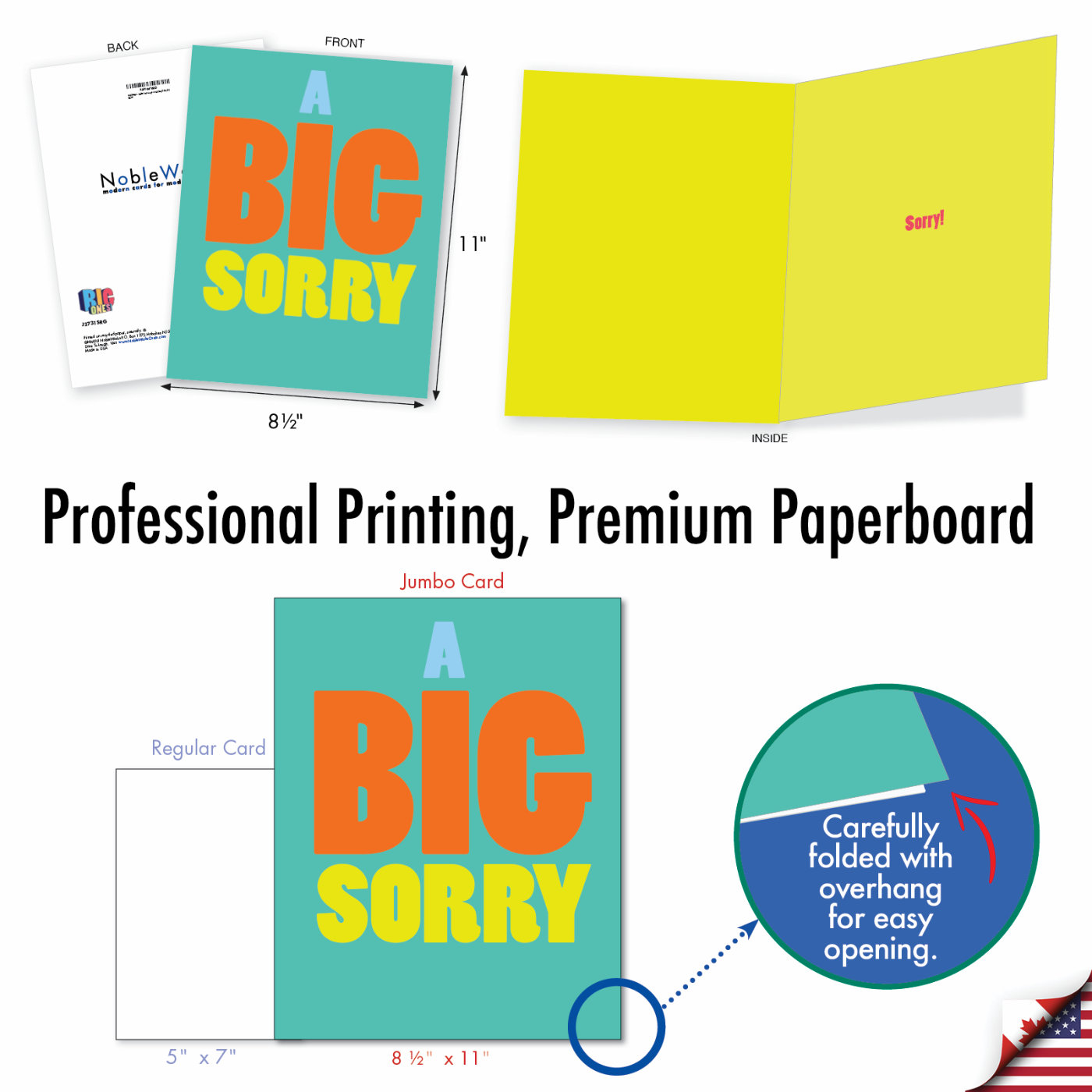 A Big Sorry: Funny Sorry Jumbo Greeting Card