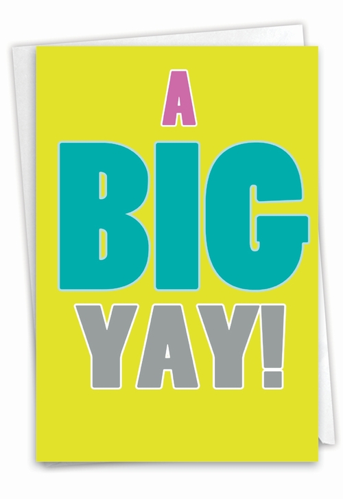 A Big Yay! Big Ones Congratulations Paper Card