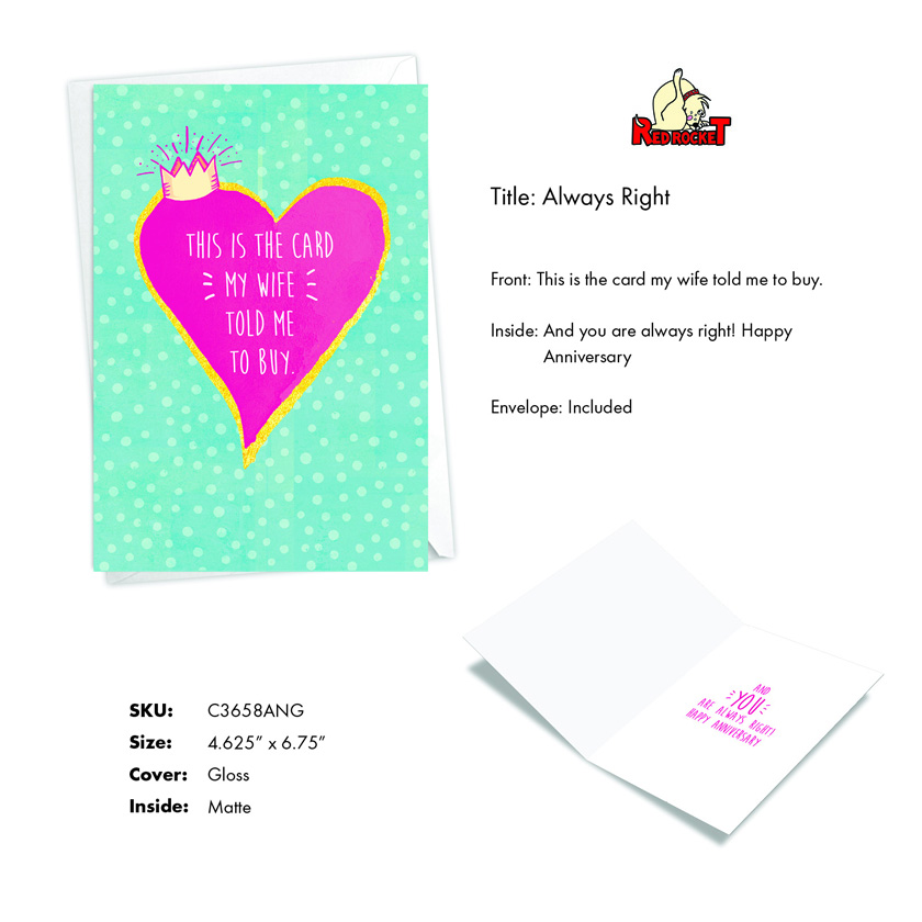 Always Right - Humorous Anniversary Greeting Card