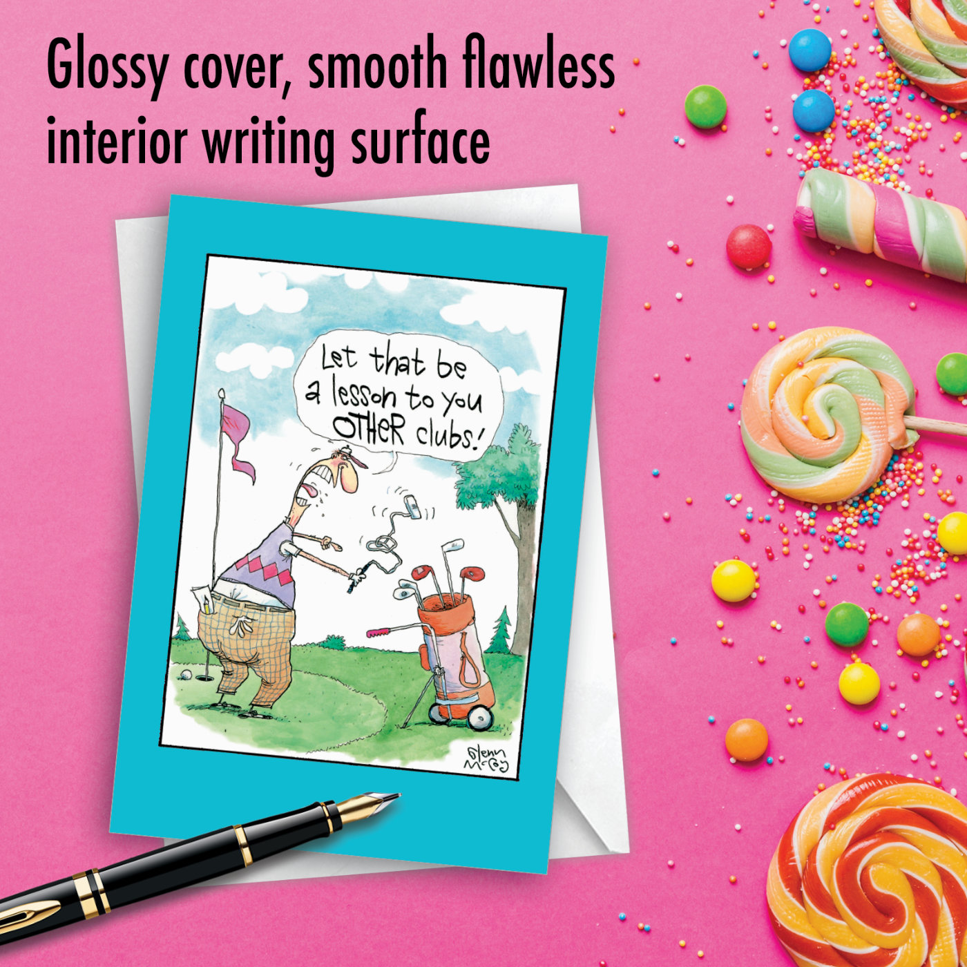 Angry Golfer: Humor Birthday Father Greeting Card for Men