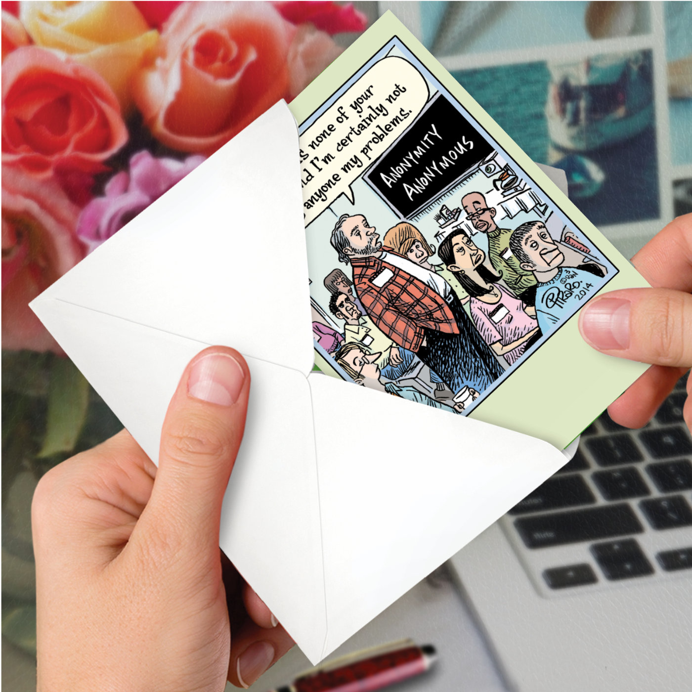 Anonymity Anonymous: Funny Blank Card