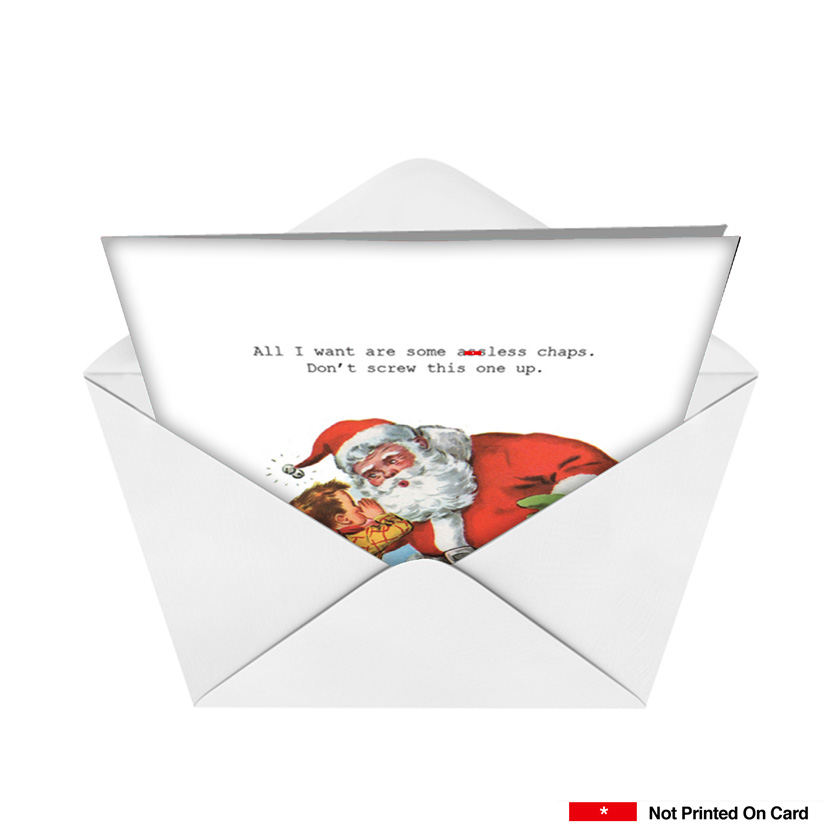 Assless Chaps Funny Adult Christmas Card