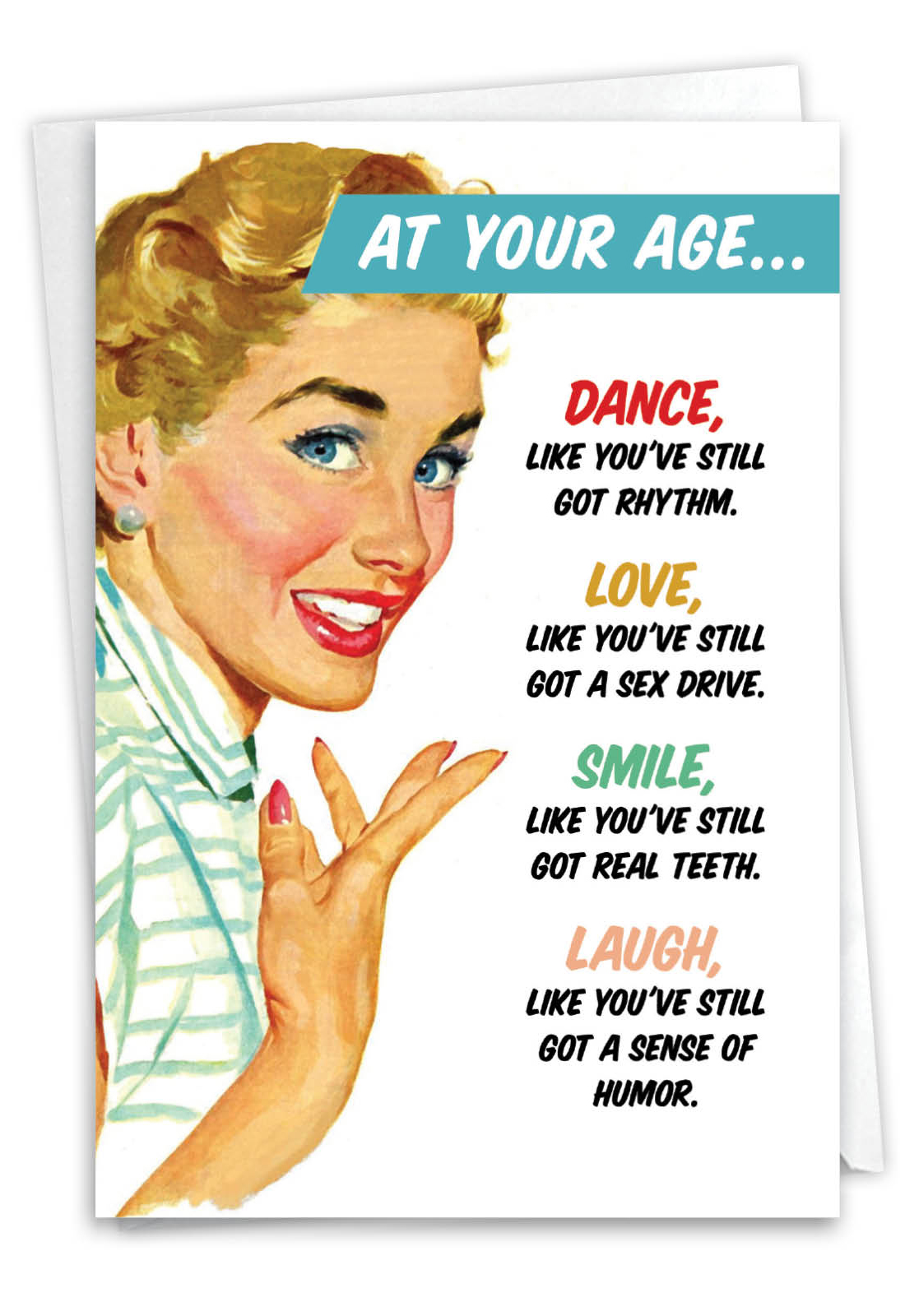 At Your Age: Funny Birthday Greeting Card