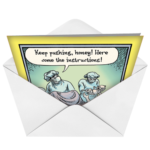 Baby Instructions Cartoon Congratulations Card Piraro