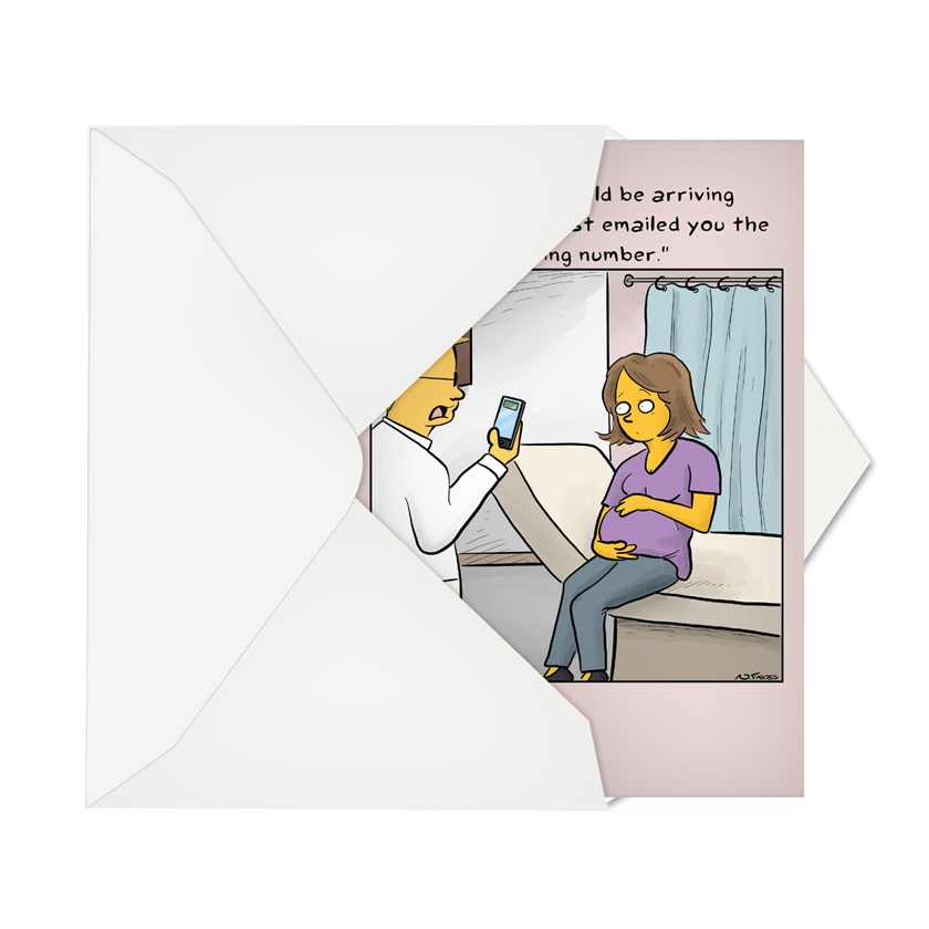 Baby Tracking Number: Humorous Baby Paper Card