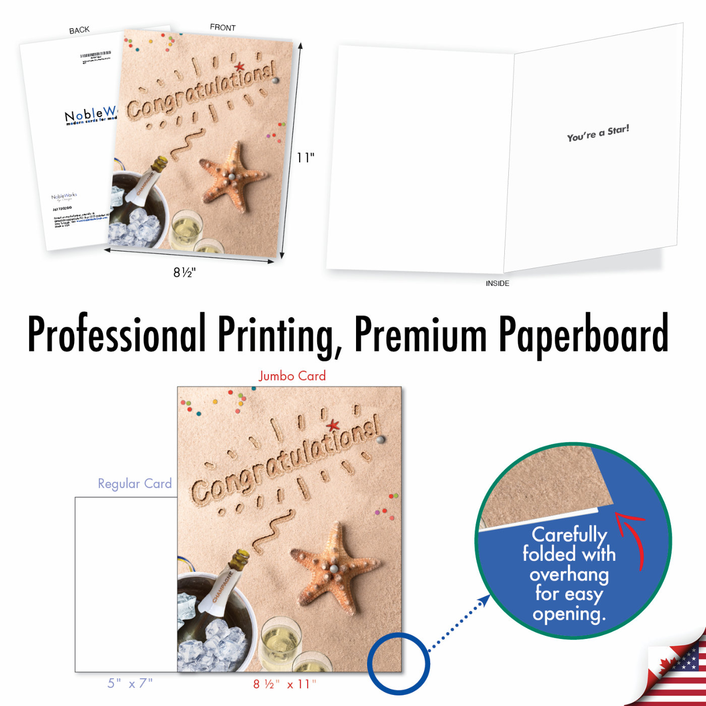 Beach Notes - Congratulations: Creative Congratulations Jumbo Greeting Card