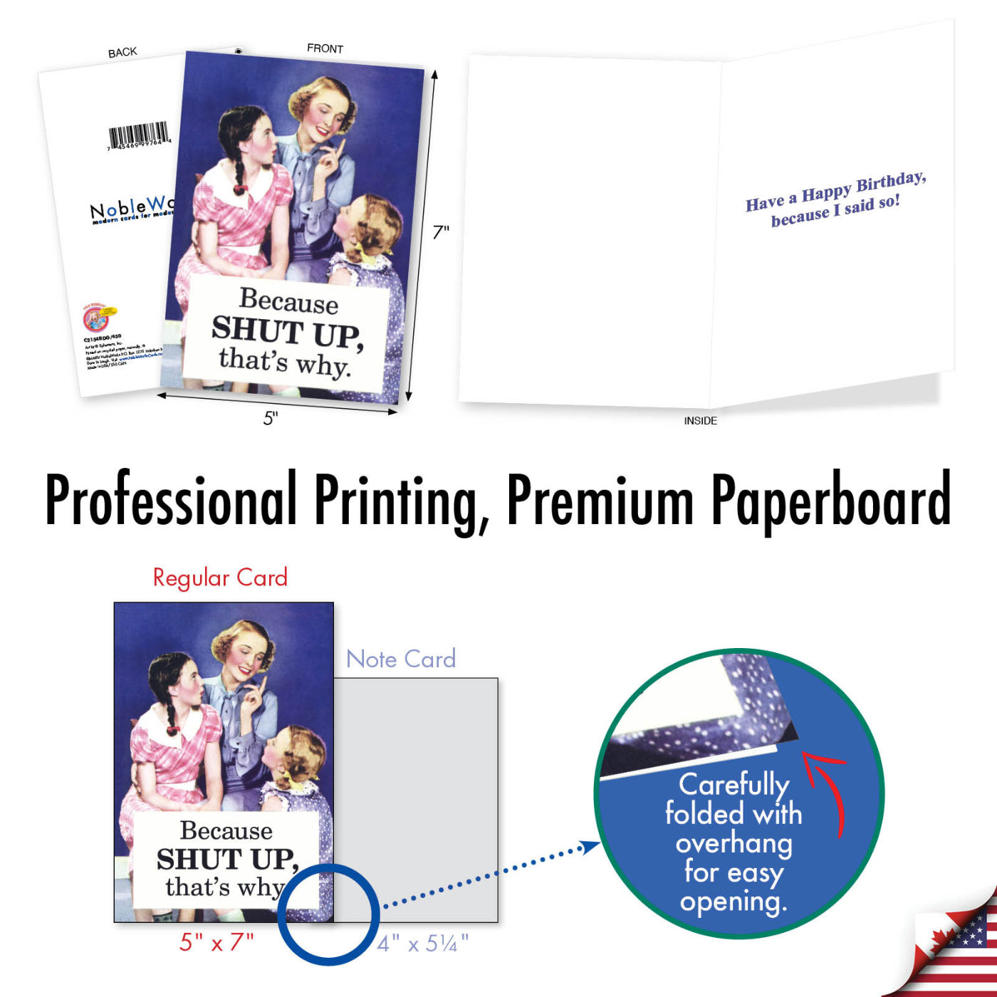 Because Shut Up: Funny Birthday Greeting Card