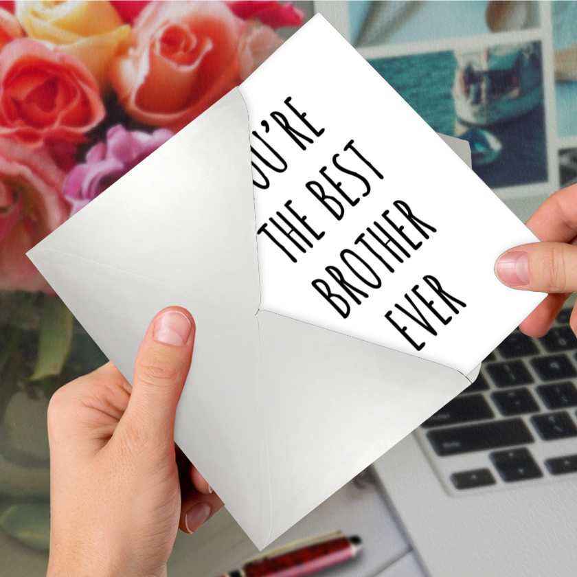 Best Brother Ever: Humorous Birthday Brother Paper Greeting Card