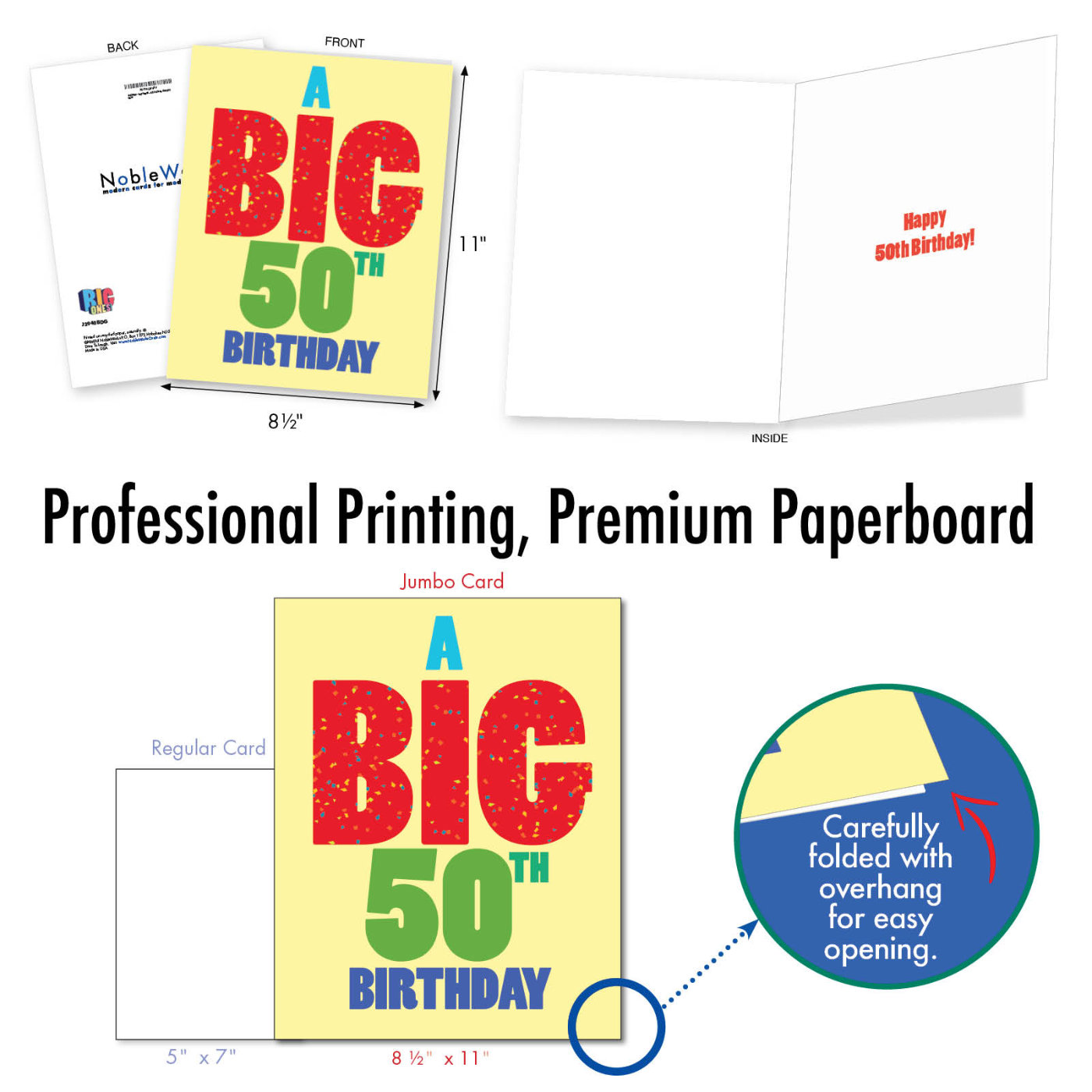 Big 50 Birthday: Funny Birthday Jumbo Card