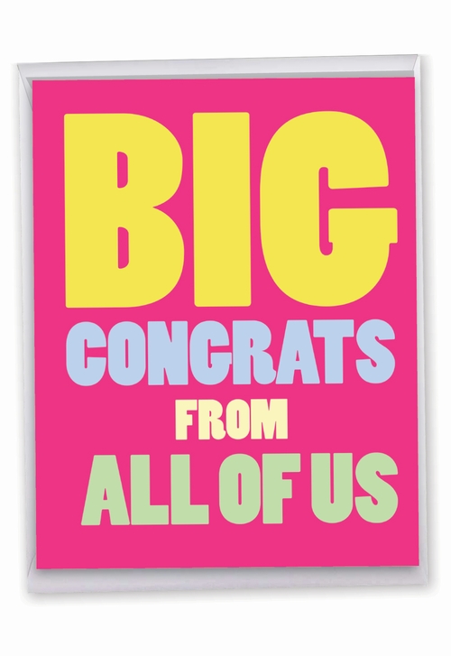 Big Congrats From Us: Funny Congratulations Jumbo Card