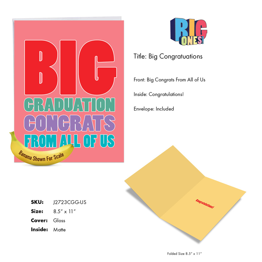 Big Congratuations: Hilarious Congratulations Giant Printed Card