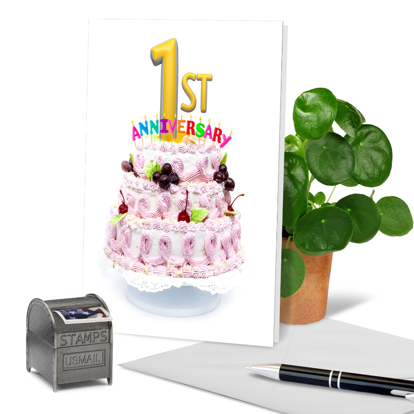 Big Day 1: Stylish Milestone Anniversary Paper Card