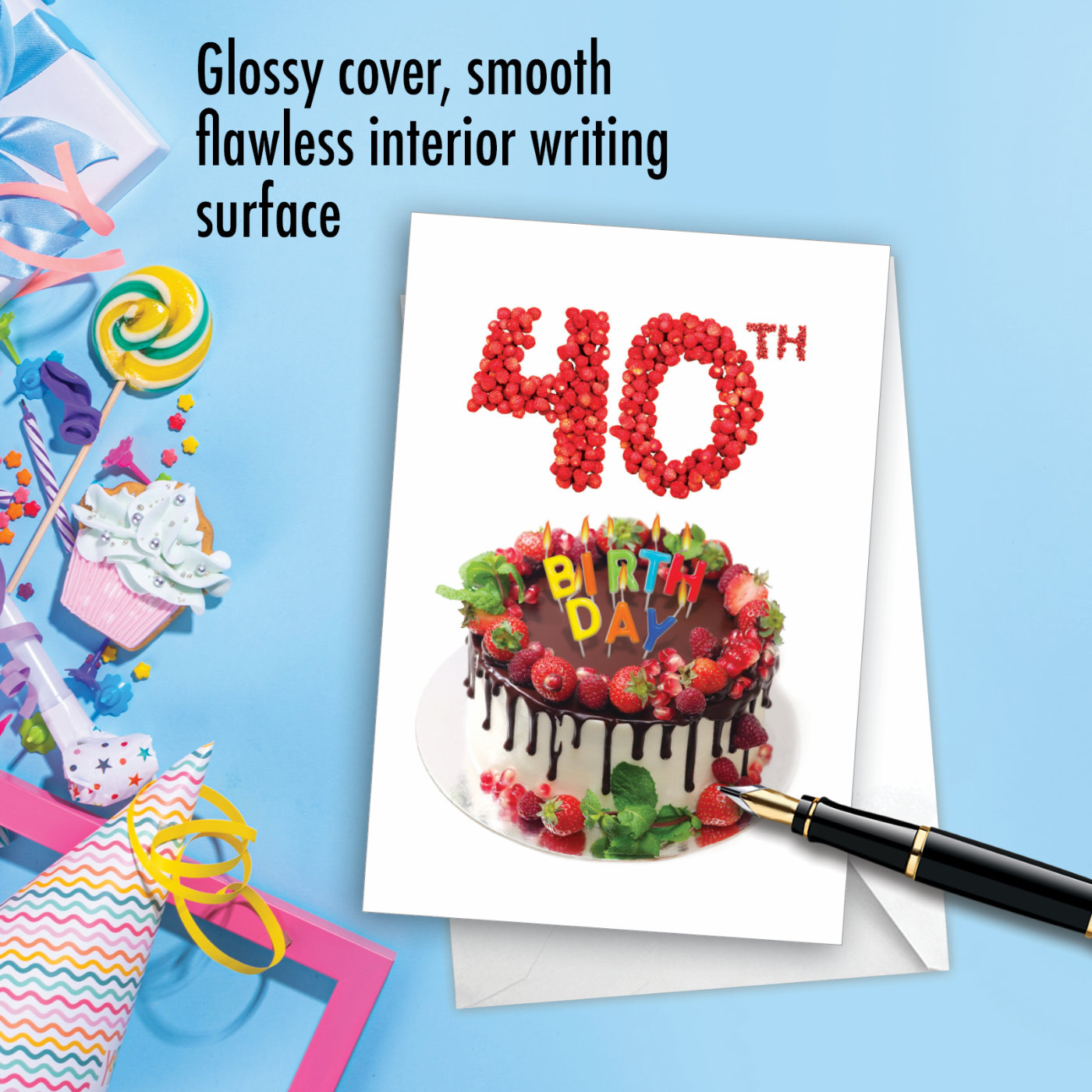 Big Day 40: Stylish Milestone Birthday Greeting Card