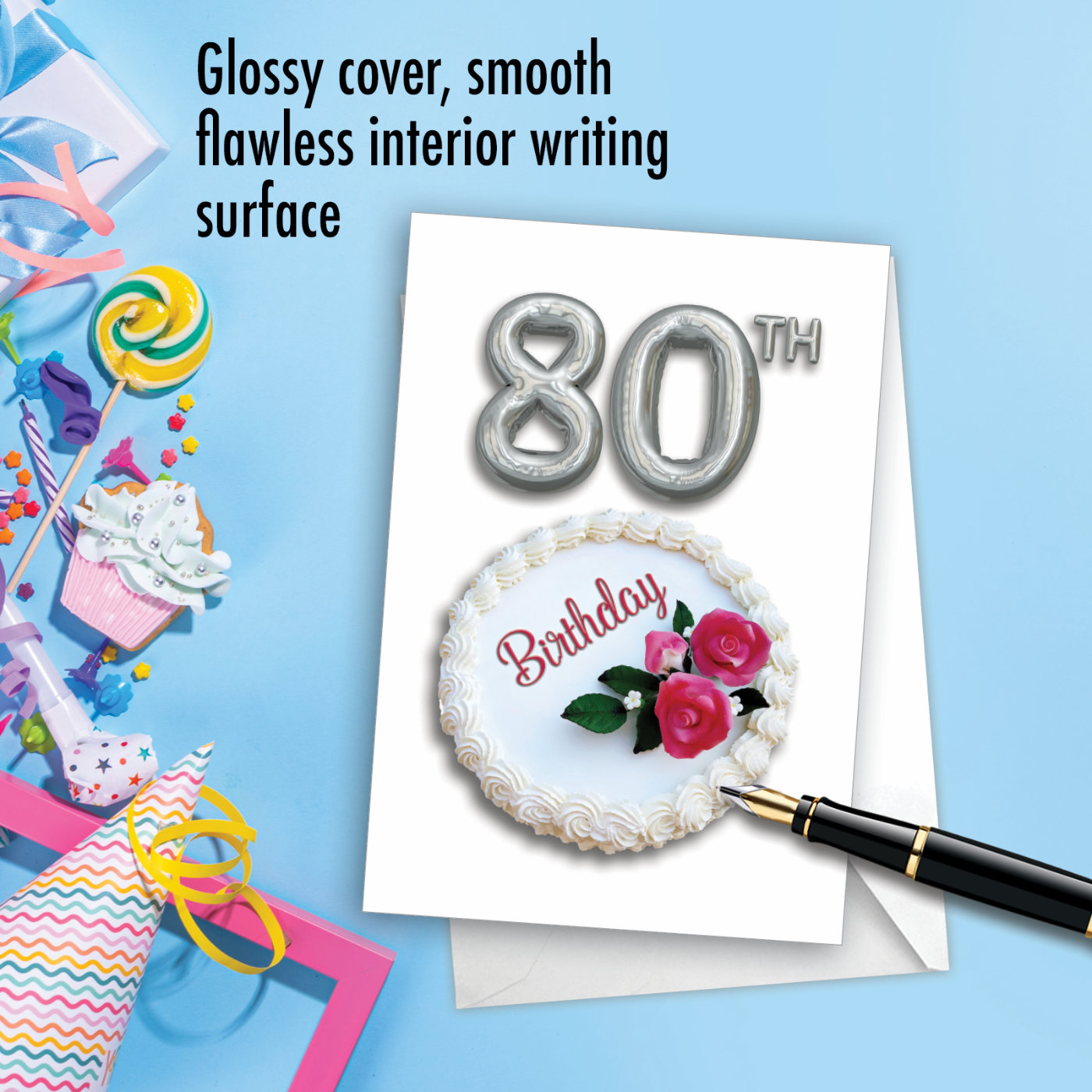 Big Day 80: Stylish Milestone Birthday Card