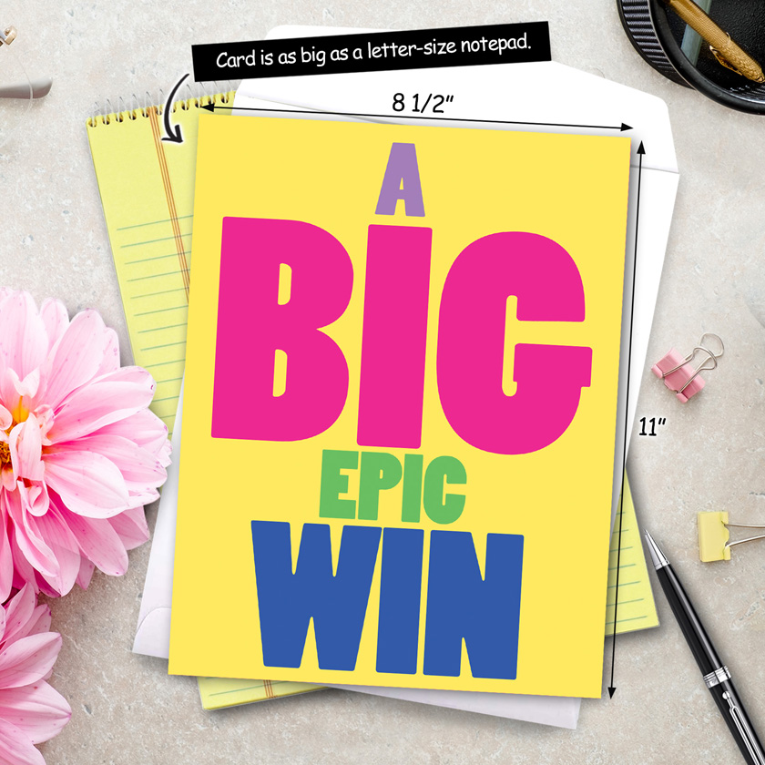 Big Epic Win Big Ones Congratulations Greeting Card