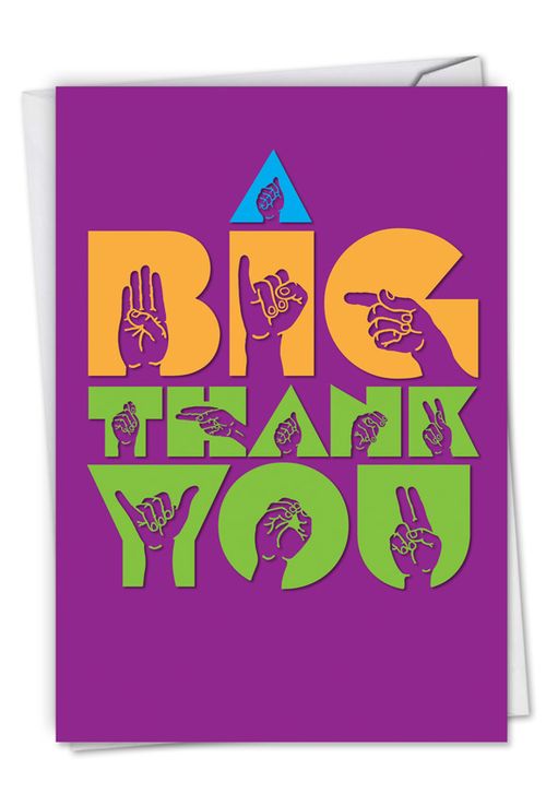 Big Signs: Stylish Thank You Card