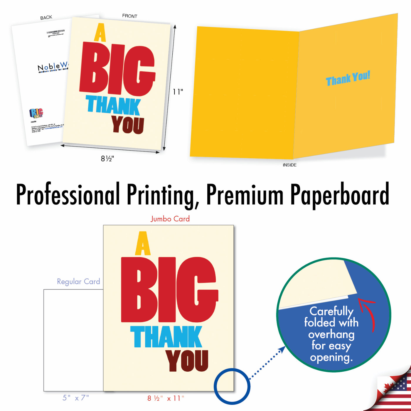 Big Thank You: Funny Thank You Jumbo Greeting Card