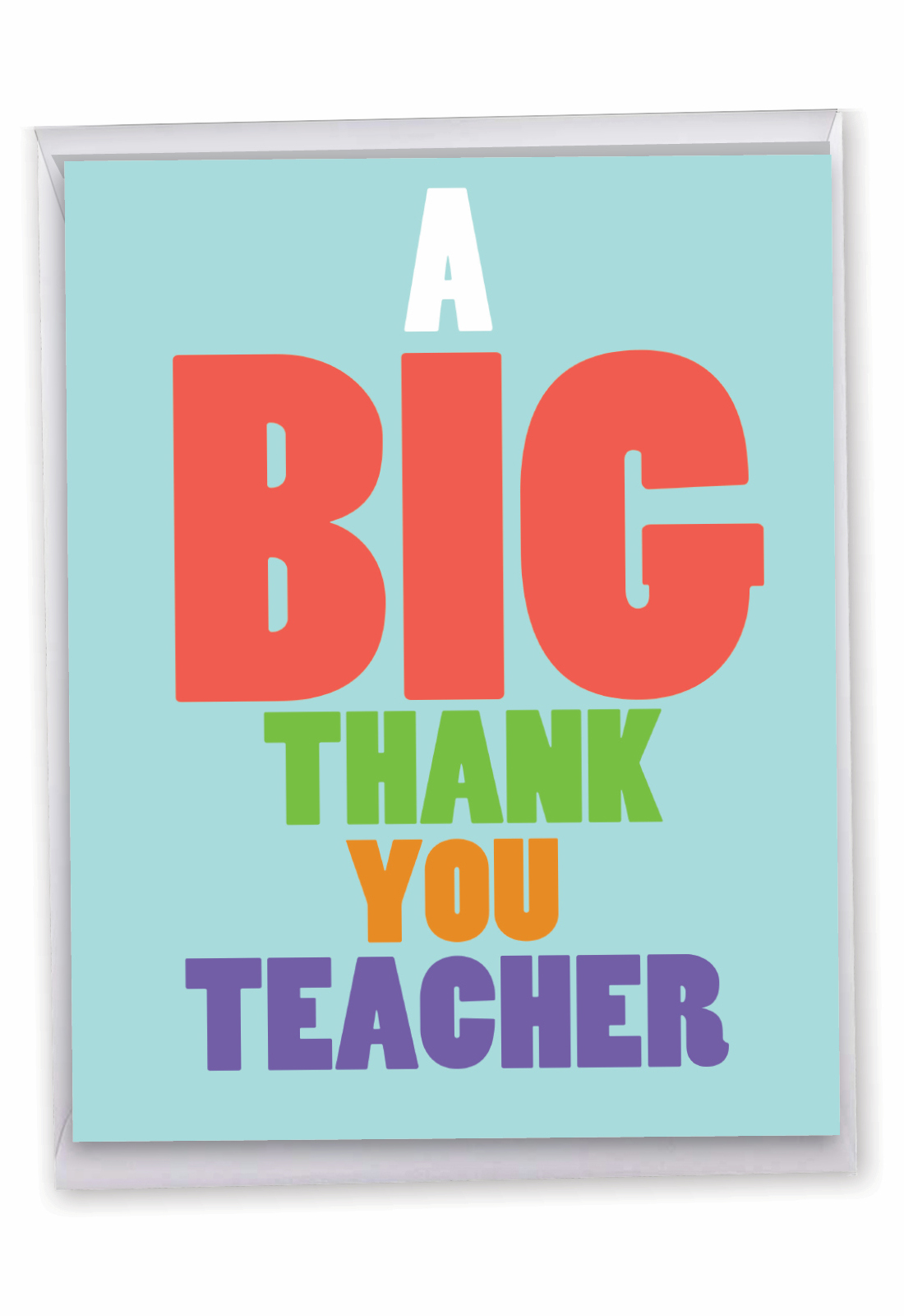 Big Thank You Teacher: Funny Teacher Thank You Jumbo Greeting Card