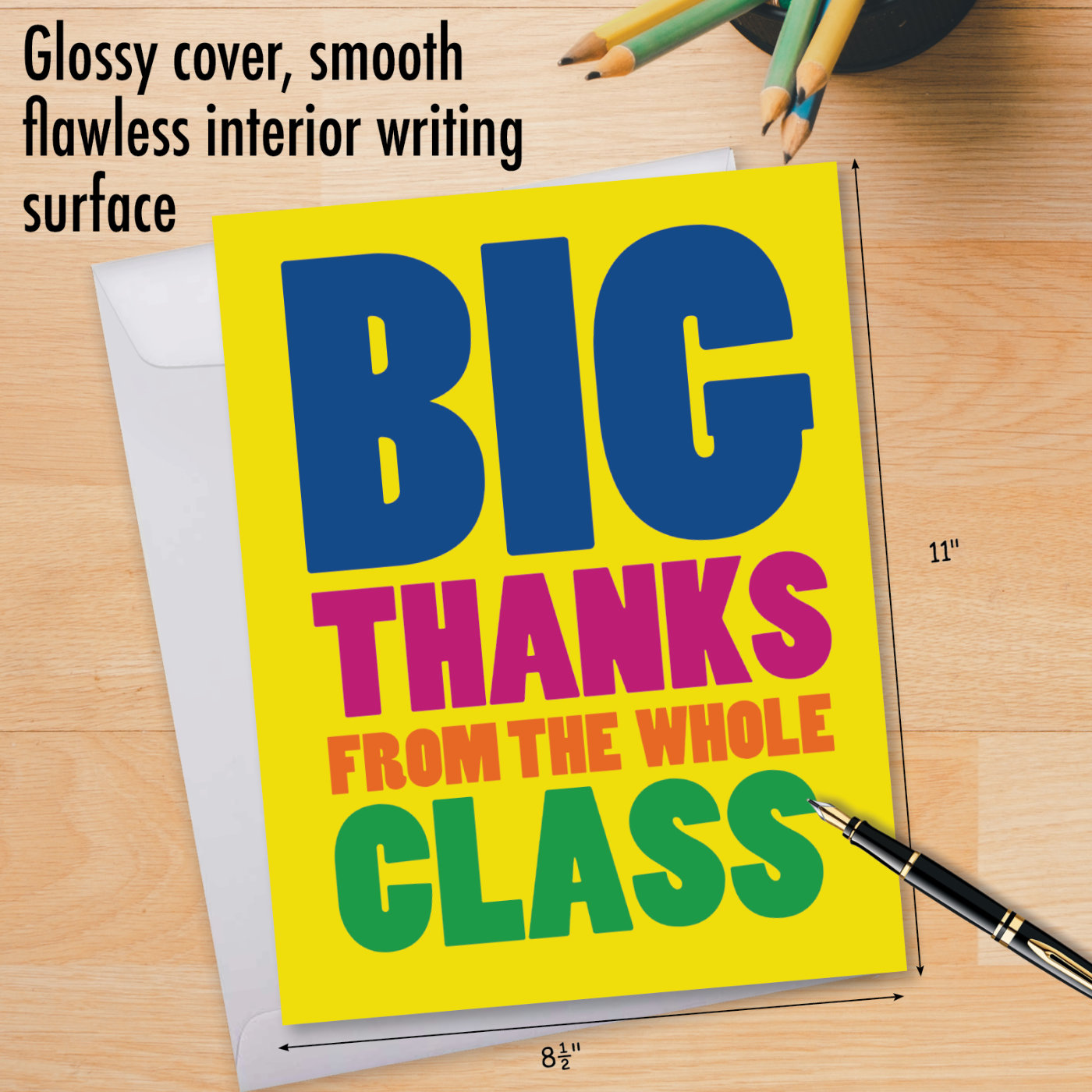 Big Thanks From The Class: Funny Teacher Thank You Over-sized Greeting Card