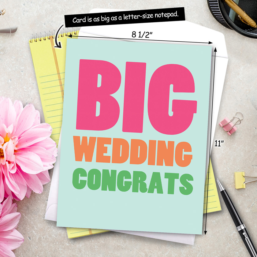 Big Wedding Congratulations Big Ones Wedding Card