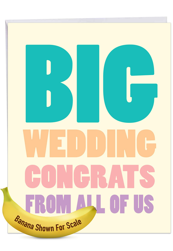 Big Wedding Congratulations: Wedding Jumbo Greeting Card
