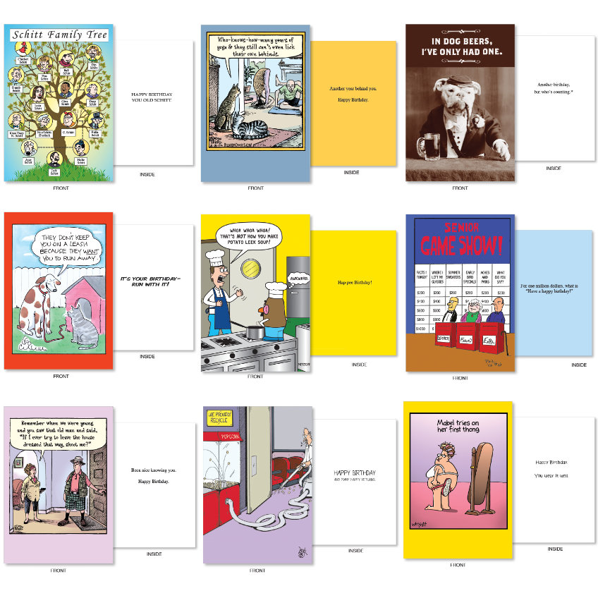 Birthday Favorites: Funny Birthday Assorted Set of 36 Cards