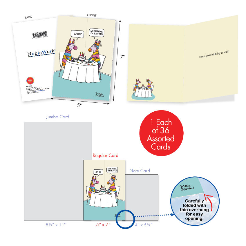 Birthday Favorites: Funny Birthday Assorted Set of 36 Cards