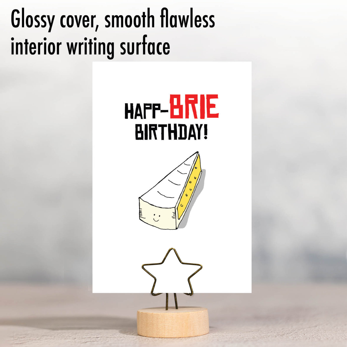 Birthday Puns-Brie: Creative Birthday Greeting Card