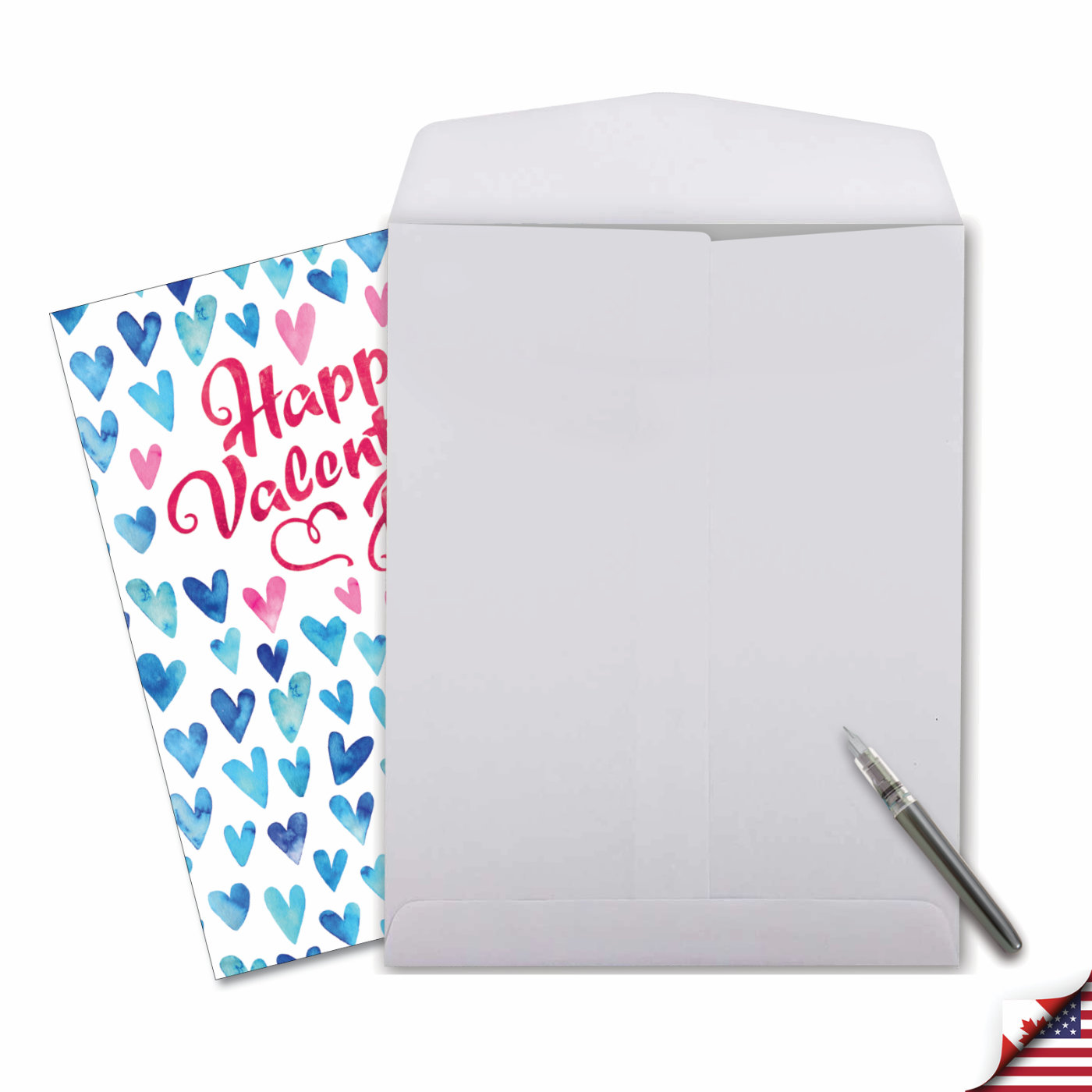 Blue Hearts: Stylish Valentine's Day Jumbo Greeting Card