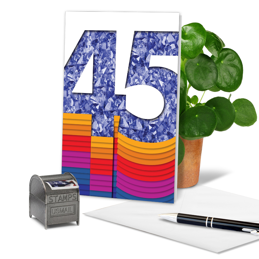 Bold Milestones - 45: Hilarious Anniversary Printed Card