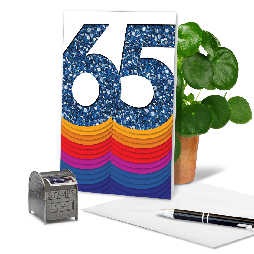 Bold Milestones - 65th Birthday: Humorous Milestone Birthday Card
