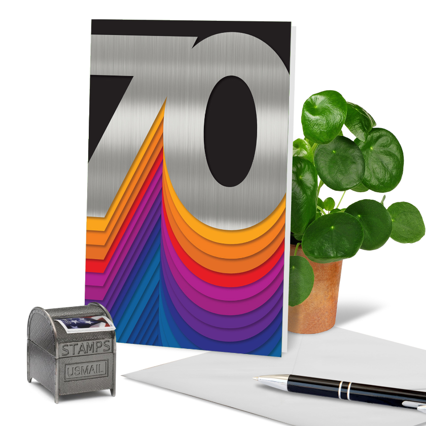 Bold Milestones - 70: Creative Milestone Birthday Greeting Card