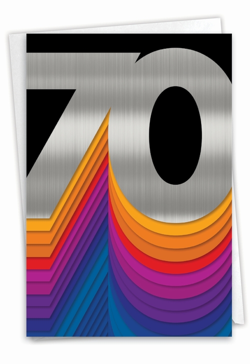 Bold Milestones - 70: Creative Milestone Birthday Greeting Card