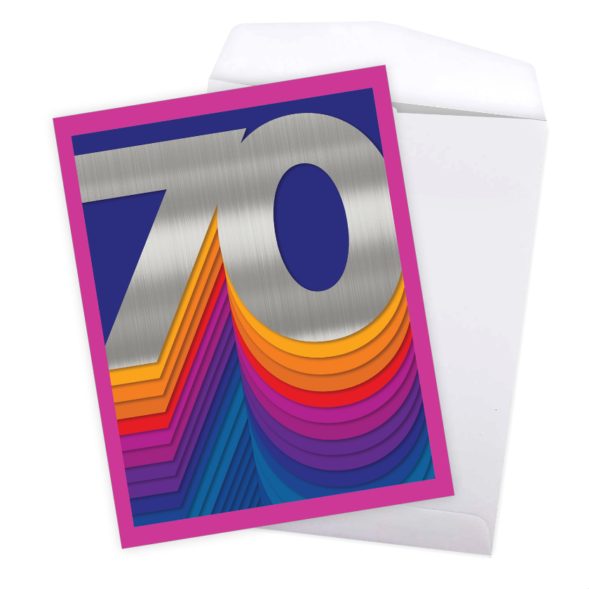 Bold Milestones - 70: Milestone Birthday Large Paper Card