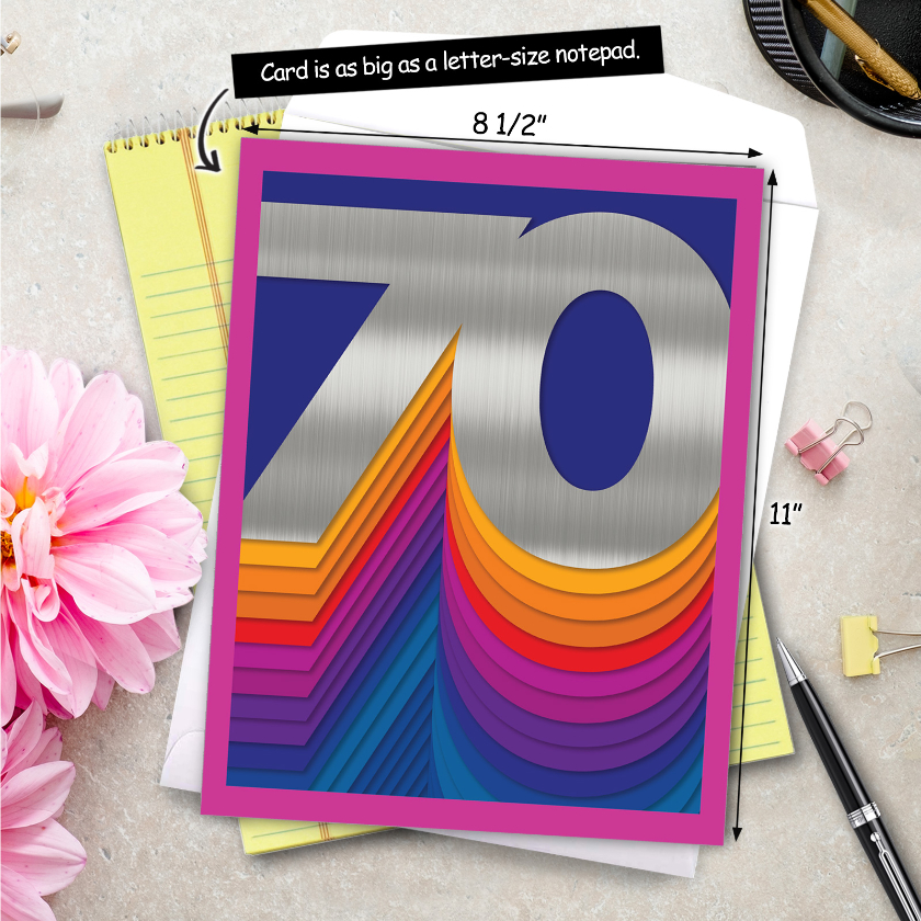 Bold Milestones - 70: Milestone Birthday Large Paper Card