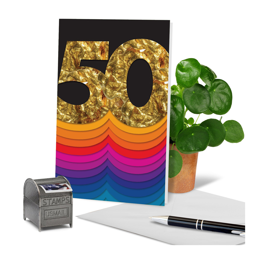 Bold Milestones: Creative Birthday Printed Greeting Card