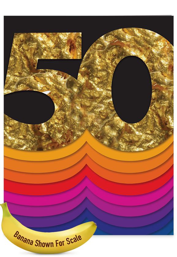 Bold Milestones - 50th Birthday: Milestone Birthday Large Card