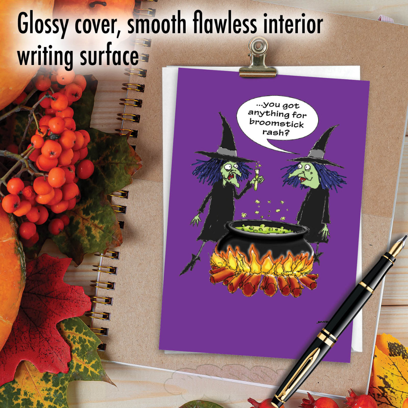 Broomstick Rash: Humor Halloween Card