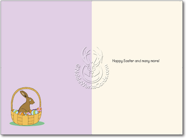 Bunny Basket Easter Greeting Card